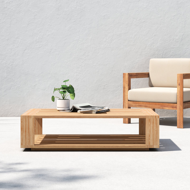 AllModern Miguelina Teak Coffee Table | Wayfair